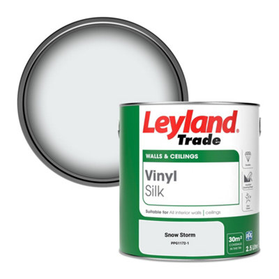 Leyland Trade Vinyl Silk Walls & Ceilings Emulsion Paint Snow Storm ...