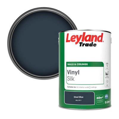 Leyland Trade Vinyl Silk Walls & Ceilings Emulsion Paint Steel Blue ...