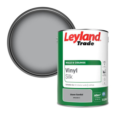 Leyland Trade Vinyl Silk Walls & Ceilings Emulsion Paint Stone Sundial ...