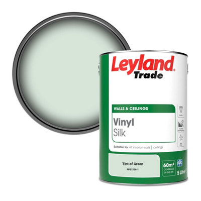 Leyland Trade Vinyl Silk Walls & Ceilings Emulsion Paint Tint of Green ...