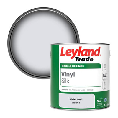 Leyland Trade Vinyl Silk Walls & Ceilings Emulsion Paint Violet Hush ...