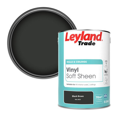 Leyland Trade Vinyl Soft Sheen Walls & Ceilings Emulsion Paint Black ...