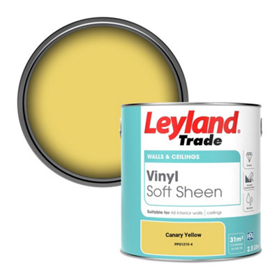 Leyland Trade Vinyl Soft Sheen Walls & Ceilings Emulsion Paint Canary ...