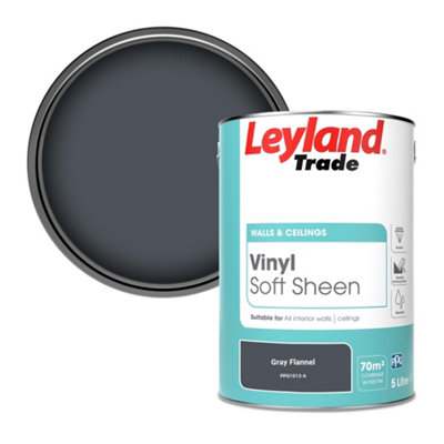 Leyland Trade Vinyl Soft Sheen Walls & Ceilings Emulsion Paint Gray ...