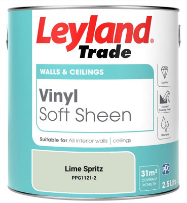 Leyland Trade Vinyl Soft Sheen Walls & Ceilings Emulsion Paint Lime ...