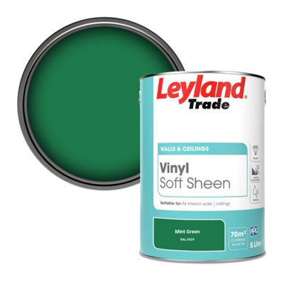 Leyland Trade Vinyl Soft Sheen Walls & Ceilings Emulsion Paint Mint ...