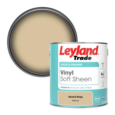 Leyland Trade Vinyl Soft Sheen Walls & Ceilings Emulsion Paint Neutral ...