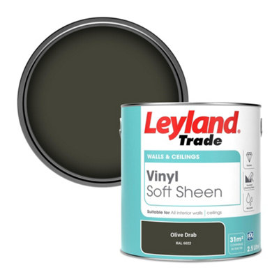 Leyland Trade Vinyl Soft Sheen Walls & Ceilings Emulsion Paint Olive ...