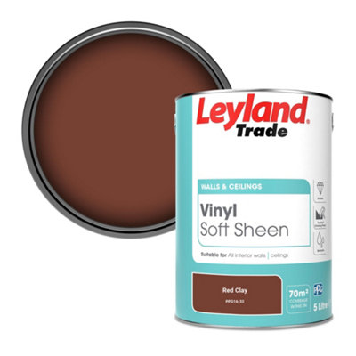 LEYLAND TRADE VINYL SOFT SHEEN WALLS & CEILINGS EMULSION PAINT RED CLAY ...
