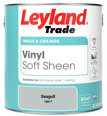 Leyland Trade Vinyl Soft Sheen Walls & Ceilings Emulsion Paint Seagull ...