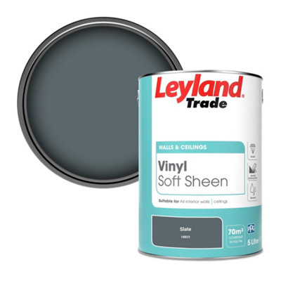 Leyland Trade Vinyl Soft Sheen Walls & Ceilings Emulsion Paint Slate ...
