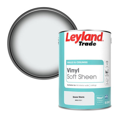 Leyland Trade Vinyl Soft Sheen Walls & Ceilings Emulsion Paint Snow ...