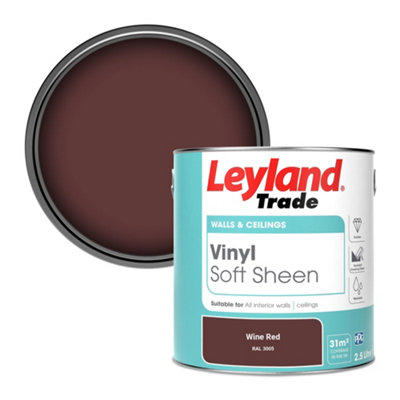 Leyland Trade Vinyl Soft Sheen Walls & Ceilings Emulsion Paint Wine Red ...