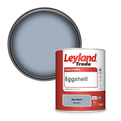 Leyland Trade Wood & Metal Eggshell Paint Blue Beard (PPG1042-4) 1L