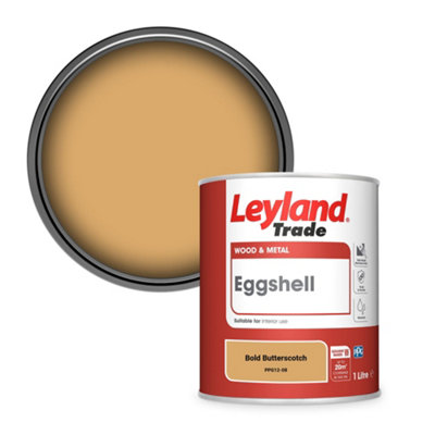 Leyland Trade Wood & Metal Eggshell Paint Bold Butterscotch (PPG12-08) 1L