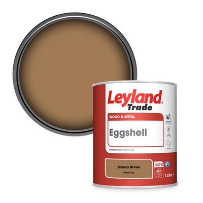 Leyland Trade Wood & Metal Eggshell Paint Bronco Brown (PPG15-03) 1L