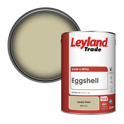 Leyland Trade Wood & Metal Eggshell Paint Canary Grass (PPG1114-3) 5L