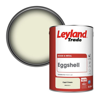 Leyland Trade Wood & Metal Eggshell Paint Capri Cream (PPG1212-1) 5L