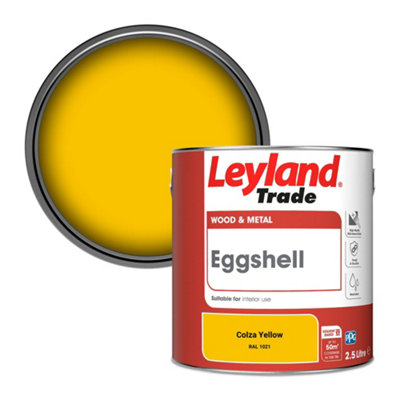Leyland Trade Wood & Metal Eggshell Paint Colza Yellow (RAL 1021) 2.5L