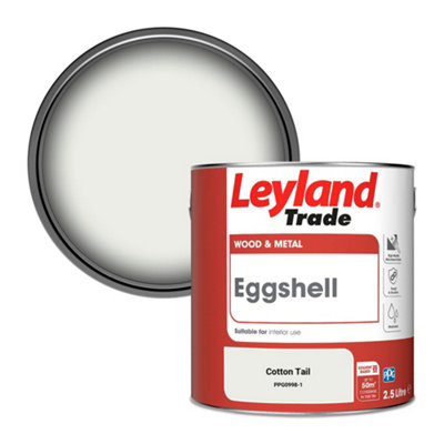 Leyland Trade Wood & Metal Eggshell Paint Cotton Tail (PPG0998-1) 2.5L