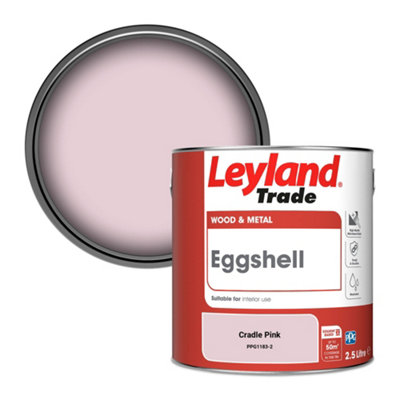 Leyland Trade Wood & Metal Eggshell Paint Cradle Pink (PPG1183-2) 2.5L