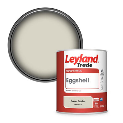 Leyland Trade Wood & Metal Eggshell Paint Cream Crochet (PPG1024-2) 1L