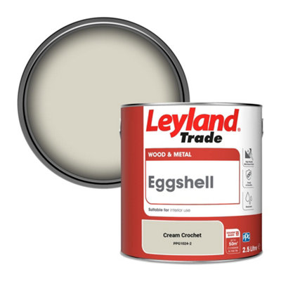 Leyland Trade Wood & Metal Eggshell Paint Cream Crochet (PPG1024-2) 2.5L