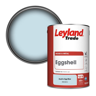 Leyland Trade Wood & Metal Eggshell Paint Duck's Egg Blue (PPG1239-2) 5L