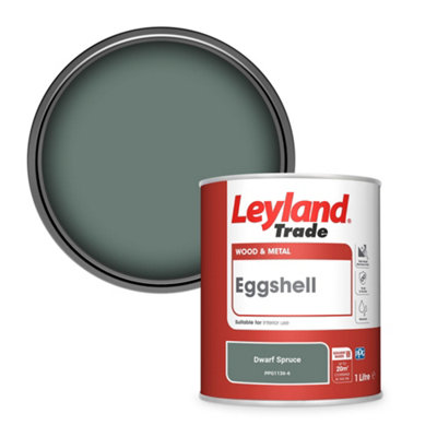 Leyland Trade Wood & Metal Eggshell Paint Dwarf Spruce (PPG1136-6) 1L