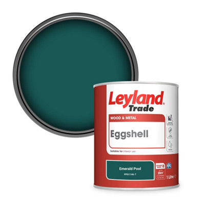 Leyland Trade Wood & Metal Eggshell Paint Emerald Pool (PPG1146-7) 1L