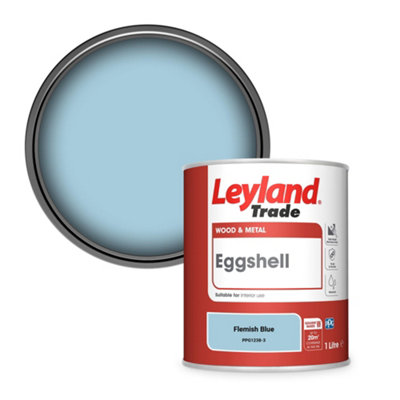 Leyland Trade Wood & Metal Eggshell Paint Flemish Blue (PPG1238-3) 1L