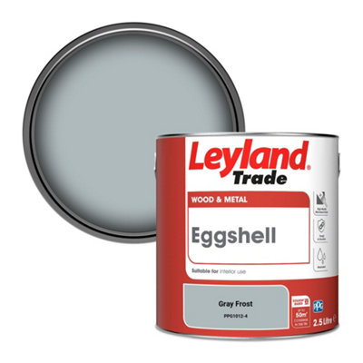 Leyland Trade Wood & Metal Eggshell Paint Gray Frost (PPG1012-4) 2.5L