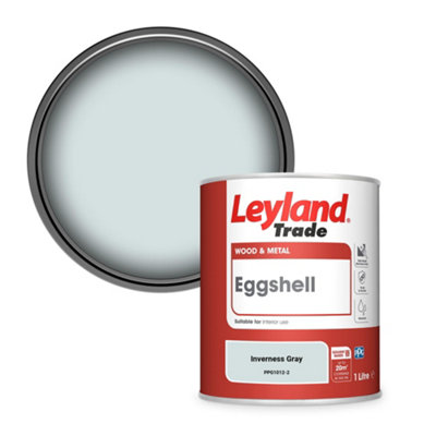 Leyland Trade Wood & Metal Eggshell Paint Inverness Gray (PPG1012-2) 1L