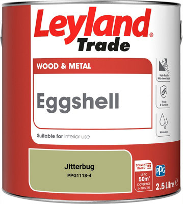Leyland Trade Wood & Metal Eggshell Paint Jitterbug (PPG1118-4) 2.5L