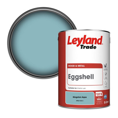 Leyland Trade Wood & Metal Eggshell Paint Kingston Aqua (PPG1150-4) 5L