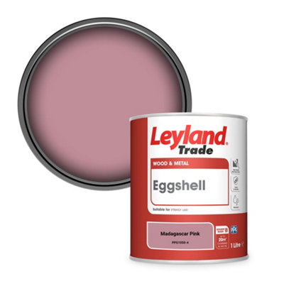 Leyland Trade Wood & Metal Eggshell Paint Madagascar Pink (PPG1050-4) 1L