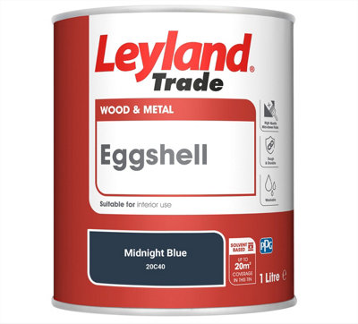 Leyland Trade Wood & Metal Eggshell Paint Midnight Blue (20C40) 1L