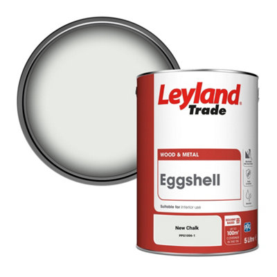 Leyland Trade Wood & Metal Eggshell Paint New Chalk (PPG1006-1) 5L