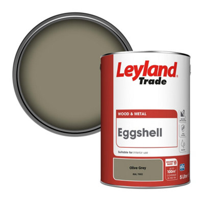 Leyland Trade Wood & Metal Eggshell Paint Olive Grey (RAL 7002) 5L