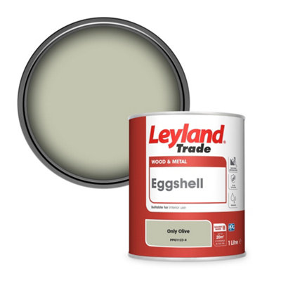 Leyland Trade Wood & Metal Eggshell Paint Only Olive (PPG1123-4) 1L