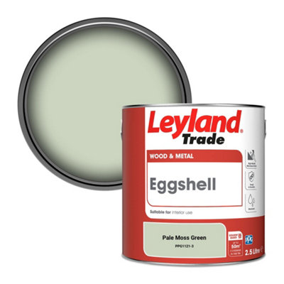 Leyland Trade Wood & Metal Eggshell Paint Pale Moss Green (PPG1121-3) 2.5L