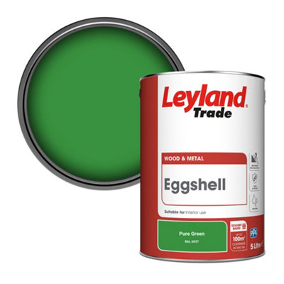 Leyland Trade Wood & Metal Eggshell Paint Pure Green (RAL 6037) 5L