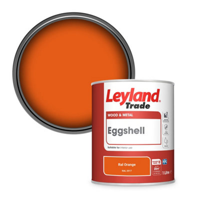 Leyland Trade Wood & Metal Eggshell Paint Ral Orange (RAL 2017) 1L