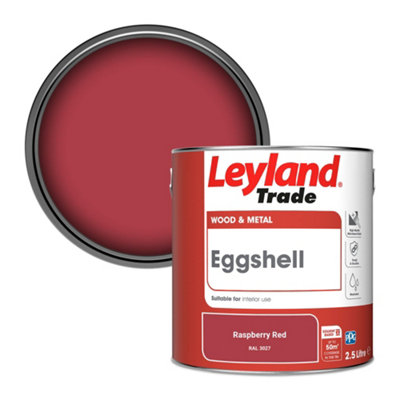 Leyland Trade Wood & Metal Eggshell Paint Raspberry Red (RAL 3027) 2.5L