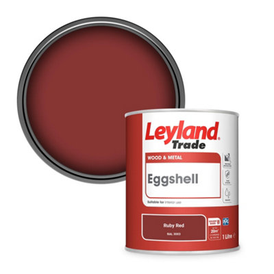 Leyland Trade Wood & Metal Eggshell Paint Ruby Red (RAL 3003) 1L