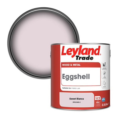 LEYLAND TRADE WOOD & METAL EGGSHELL PAINT SWEET BIANCA (PPG1049-2) 2.5L