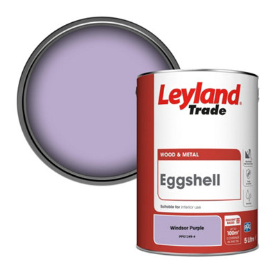 Leyland Trade Wood & Metal Eggshell Paint Windsor Purple (PPG1249-4) 5L