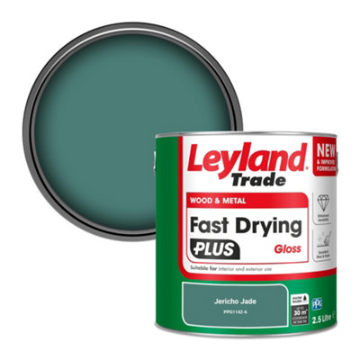 Leyland Trade Wood & Metal Fast Drying PLUS Gloss Paint Jericho Jade (PPG1142-6) 2.5L