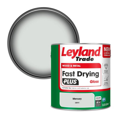 Leyland Trade Wood & Metal Fast Drying PLUS Gloss Paint Mercury (22B15 ...