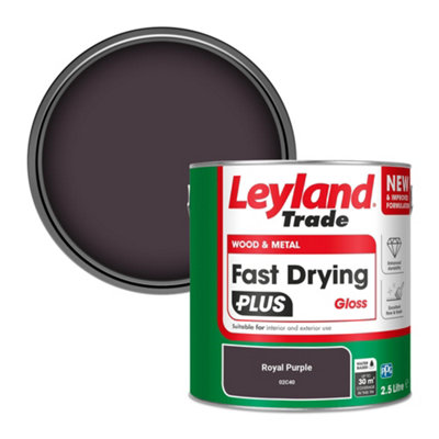 Leyland Trade Wood & Metal Fast Drying PLUS Gloss Paint Royal Purple ...